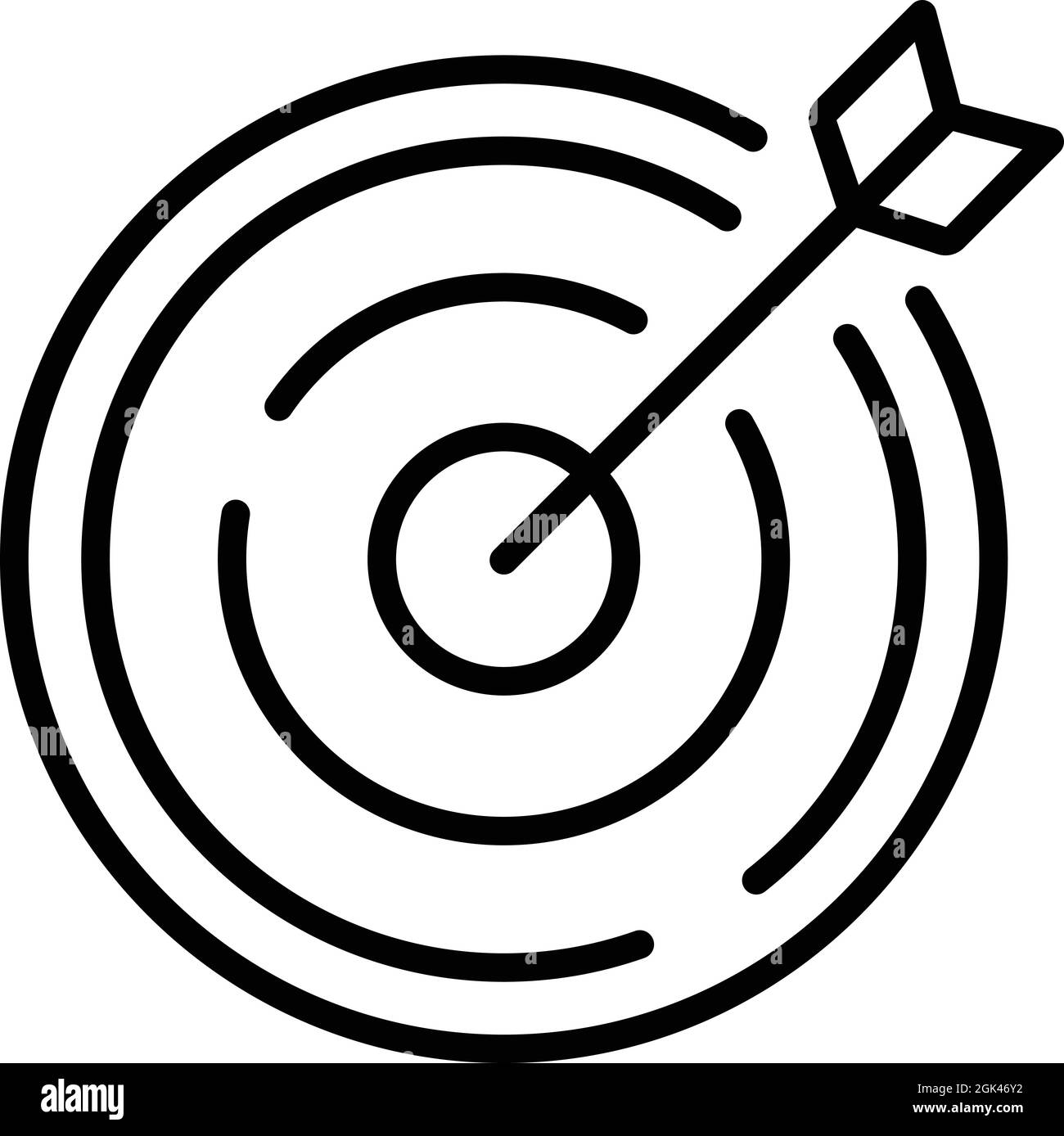 Arch target icon outline vector. Archery aim. Game archer Stock Vector ...