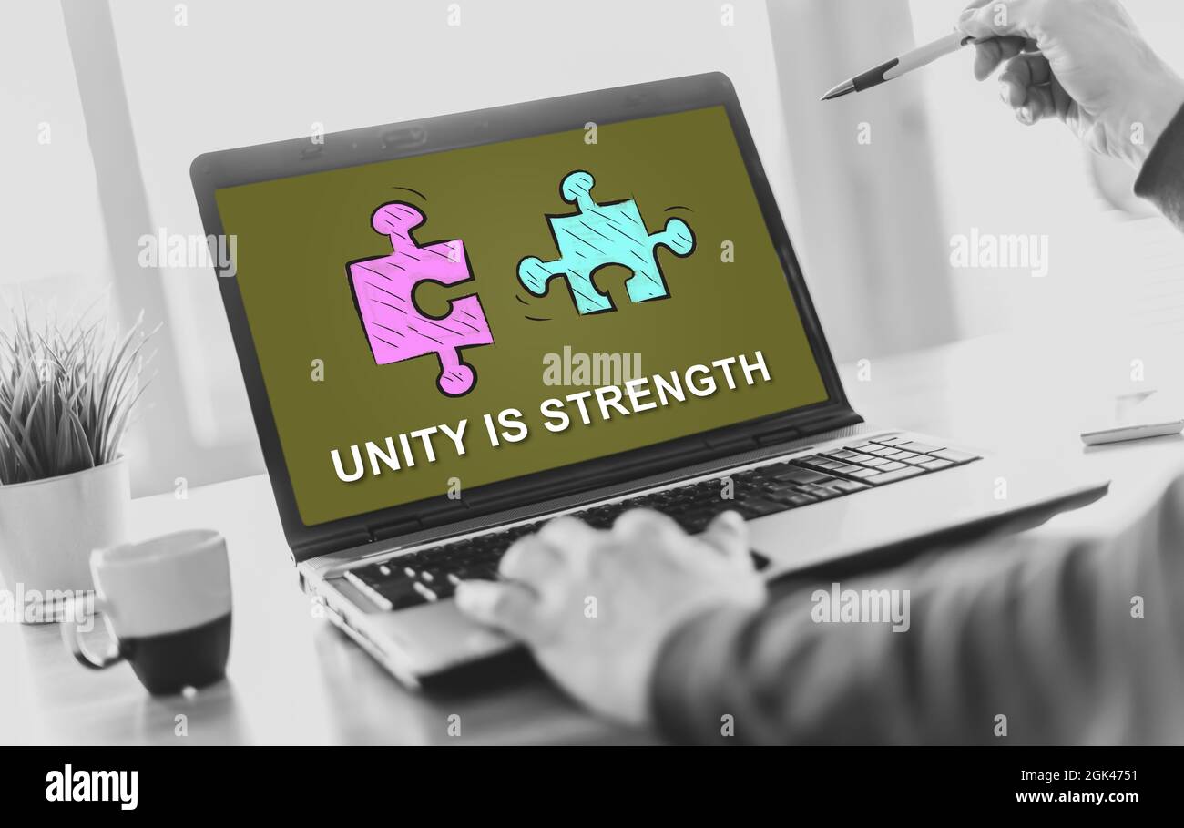 Laptop screen displaying an unity concept Stock Photo - Alamy Laptop screen displaying an unity concept Stock Photo - Alamy