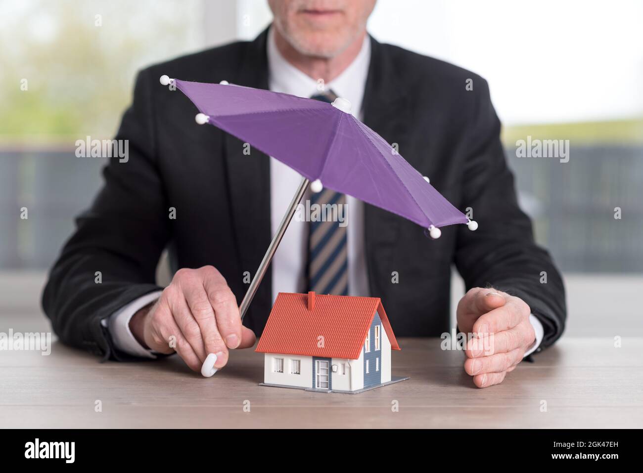 Insured house man hi-res stock photography and images - Alamy