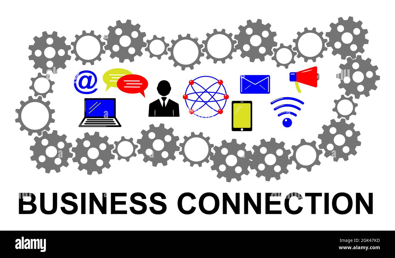 Illustration of a business connection concept Stock Photo - Alamy