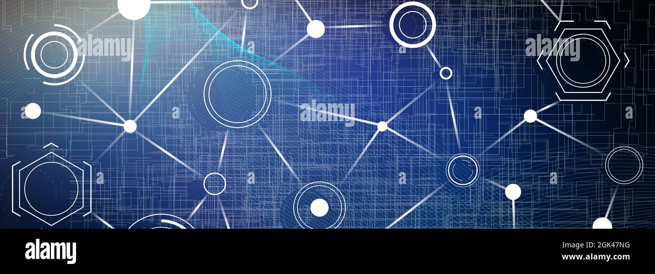 Illustration of a virtual network concept Stock Photo - Alamy