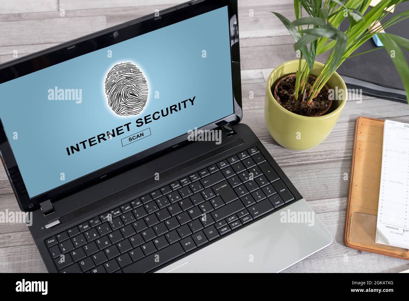 Laptop screen with internet security concept Stock Photo - Alamy