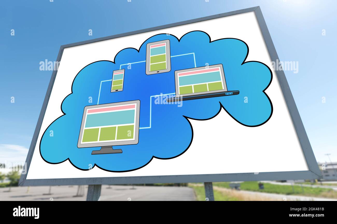Cloud computing concept drawn hi-res stock photography and images - Alamy