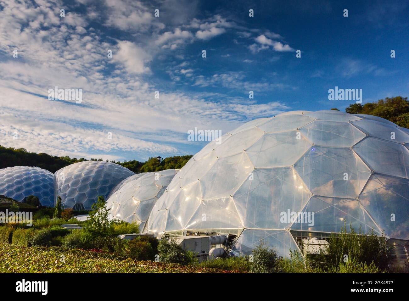 The stunning biomes at the Eden Project in Cornwall Stock Photo - Alamy