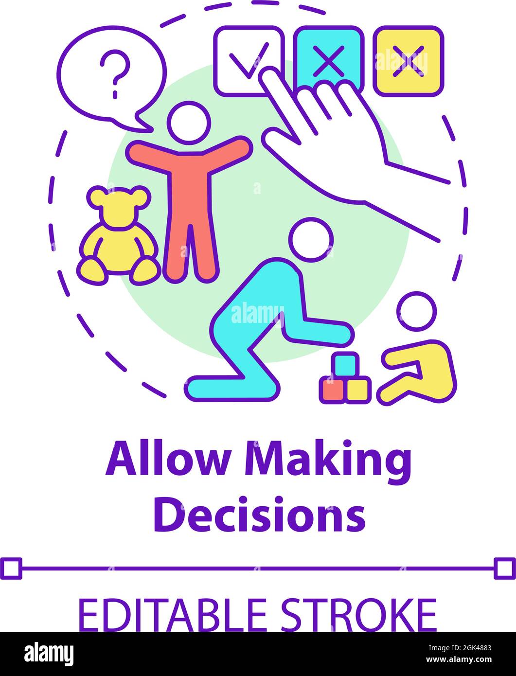 Allow making decisions concept icon Stock Vector Image & Art - Alamy