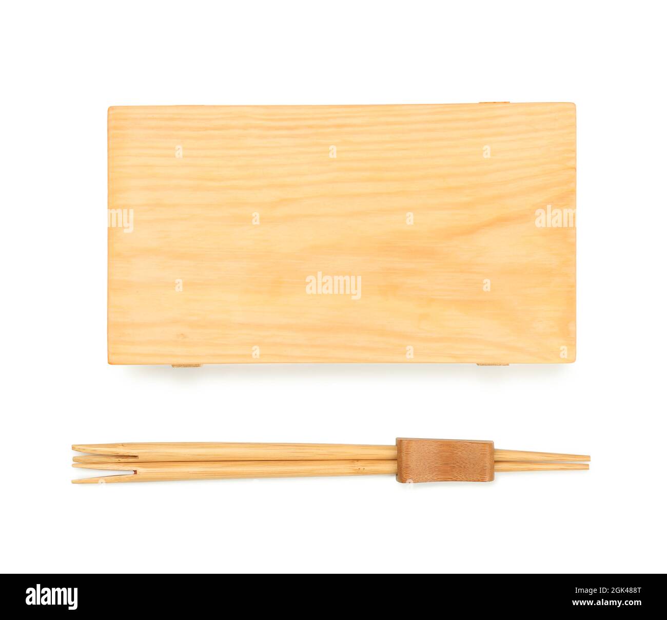 Wooden board and chopsticks on white background Stock Photo - Alamy