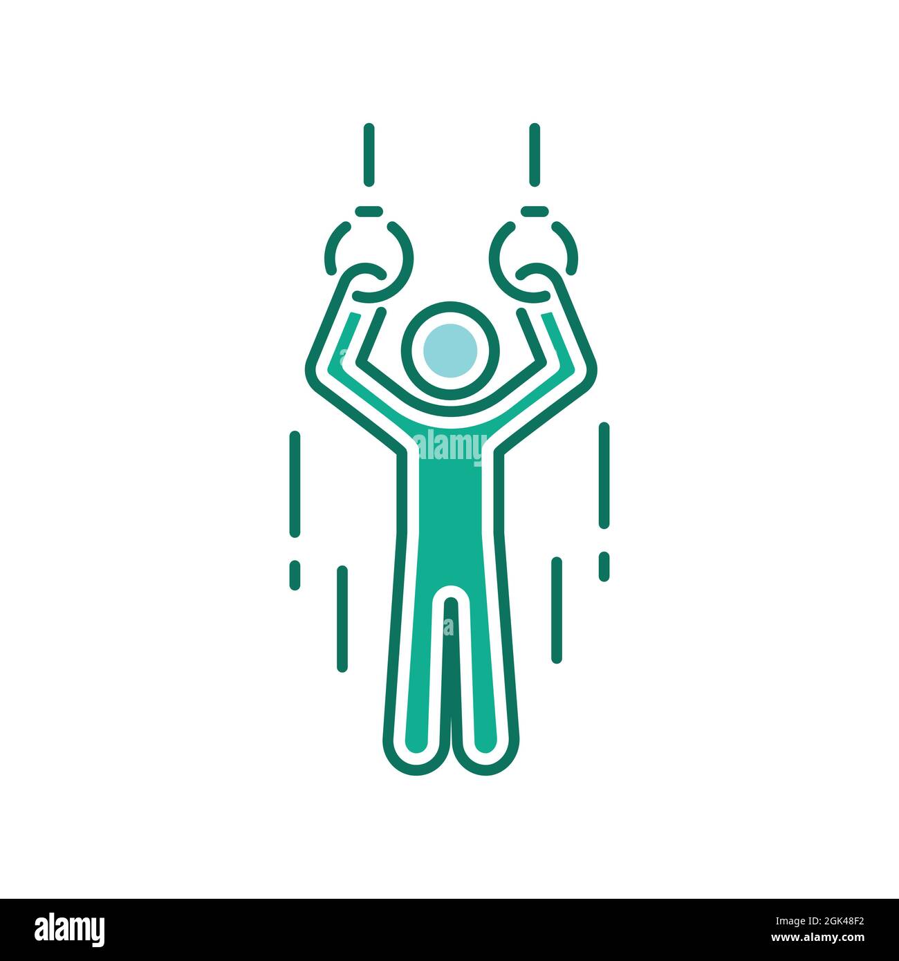 Physiotherapy line color icon. Exercise, stretching. Rehabilitation ...