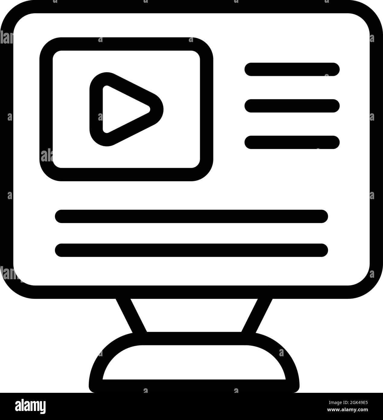 Remote learning icon outline vector. Zoom education. Online school ...