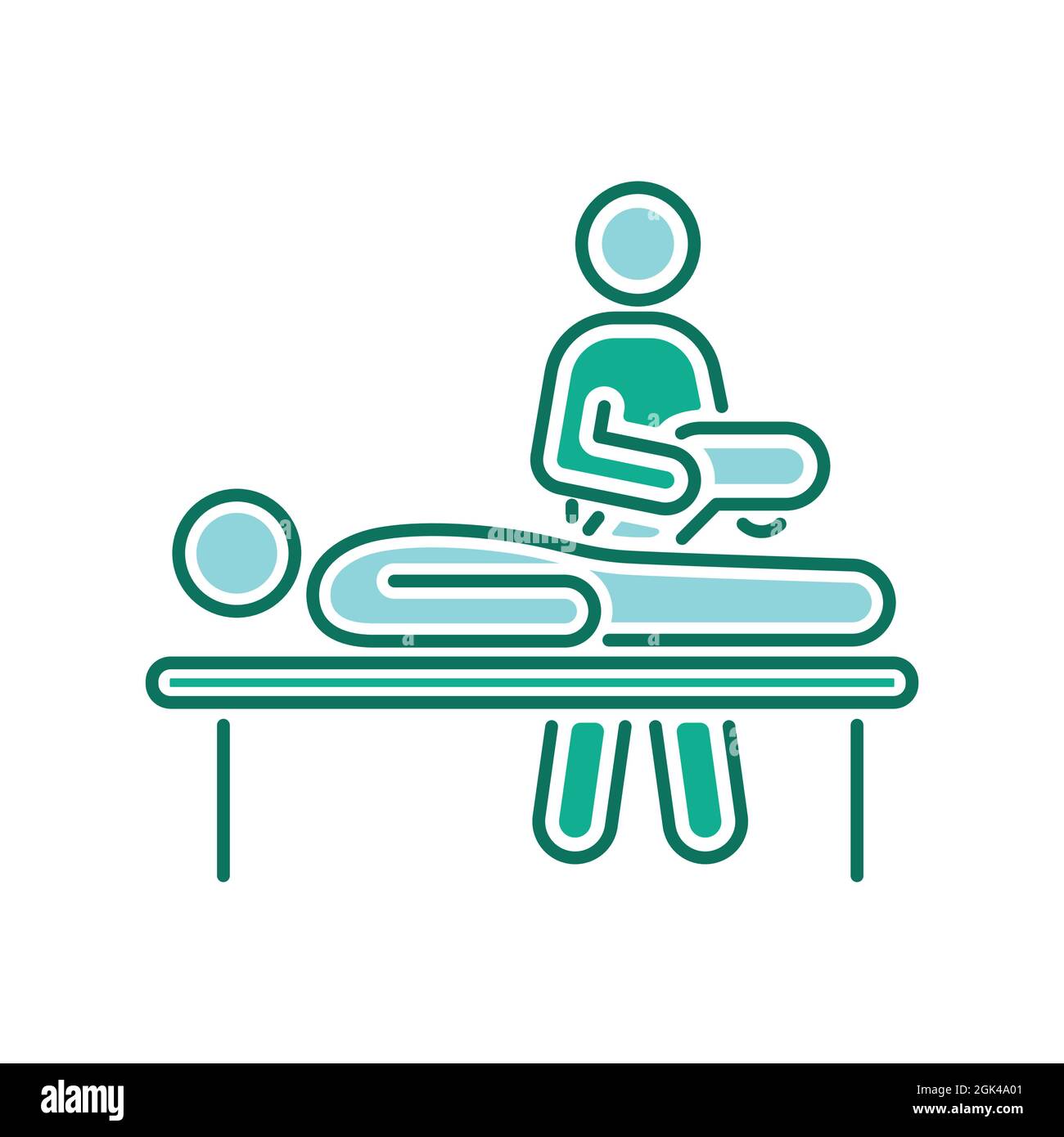 Physiotherapy color line icon. Rehabilitation, therapy concept. Injury ...