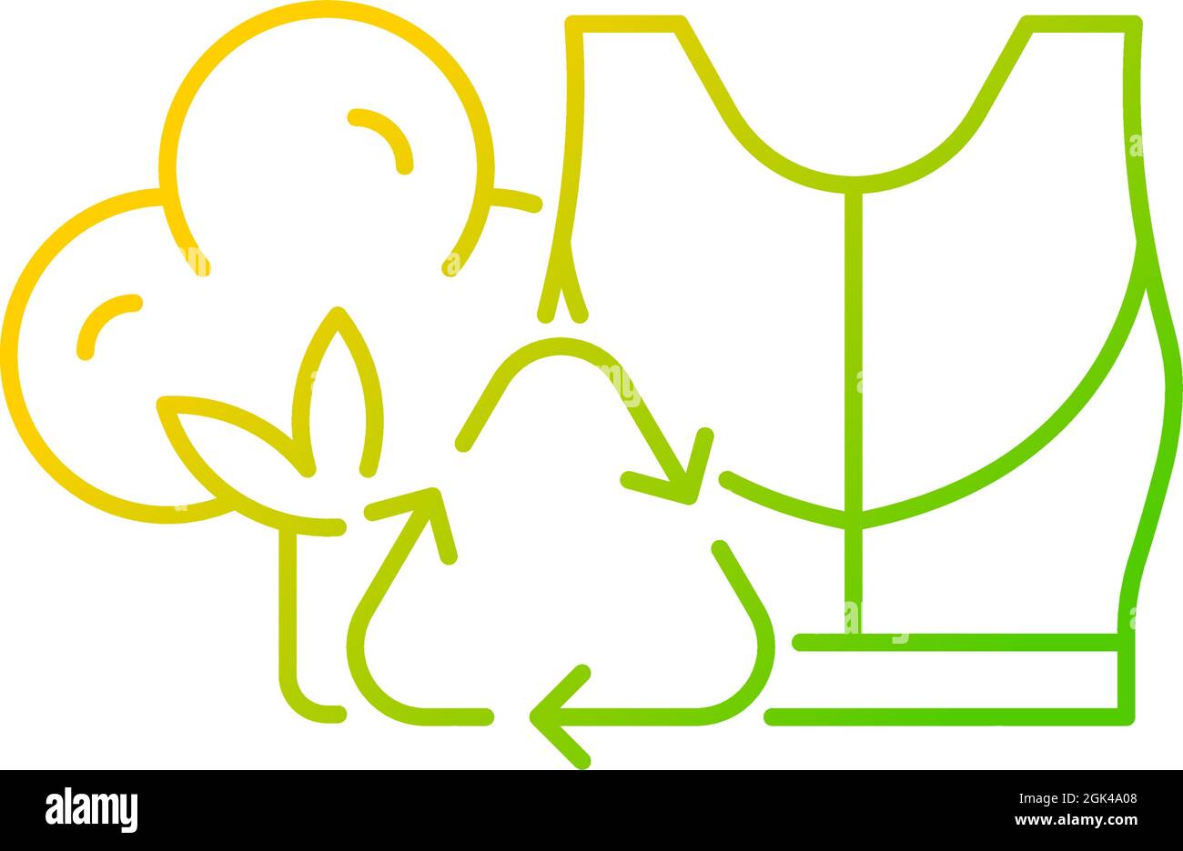 Sustainable activewear gradient linear vector icon Stock Vector Image ...