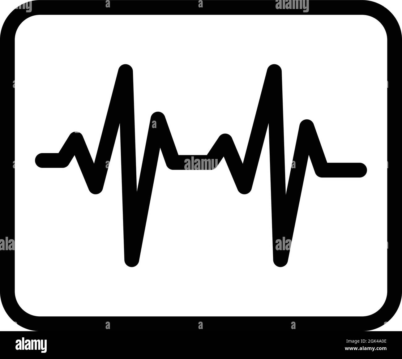 Heart rate diagram icon outline vector. Monitor pulse. Beat ekg Stock ...