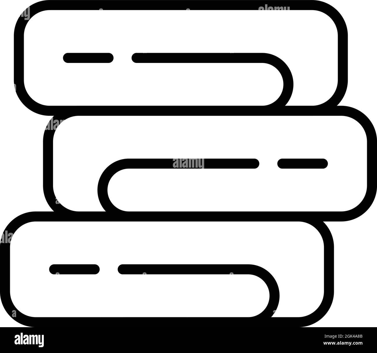 Towel stack icon outline vector. Fabric cloth. Hotel fold Stock Vector ...