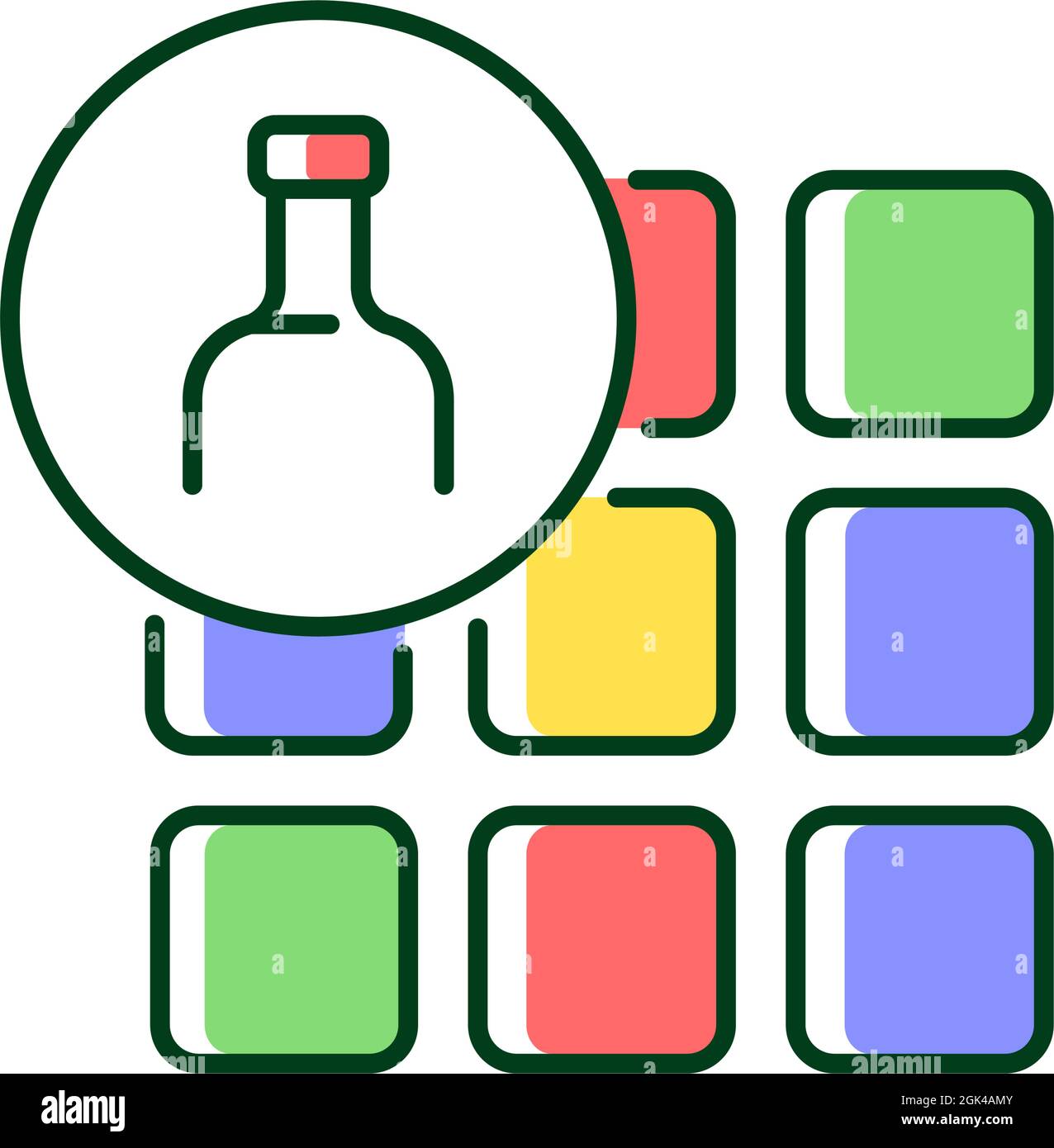 Tile from recycled glass RGB color icon Stock Vector Image & Art - Alamy