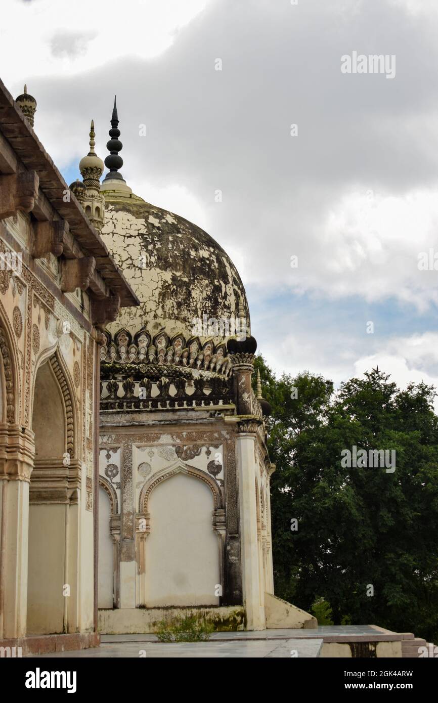Antique Islamic Architectural Art Pointed Arches Seven Tombs Dome and ...