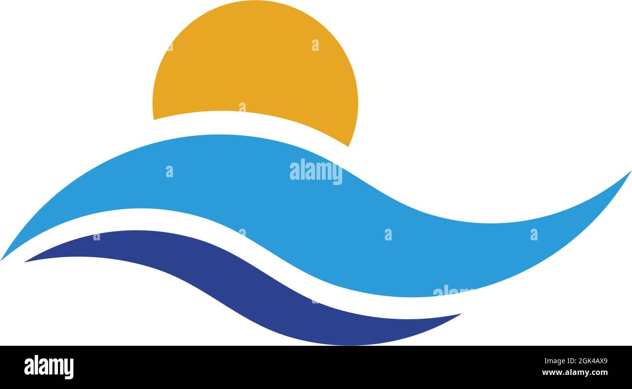 Wave icon logo design inspiration vector template Stock Vector Image ...