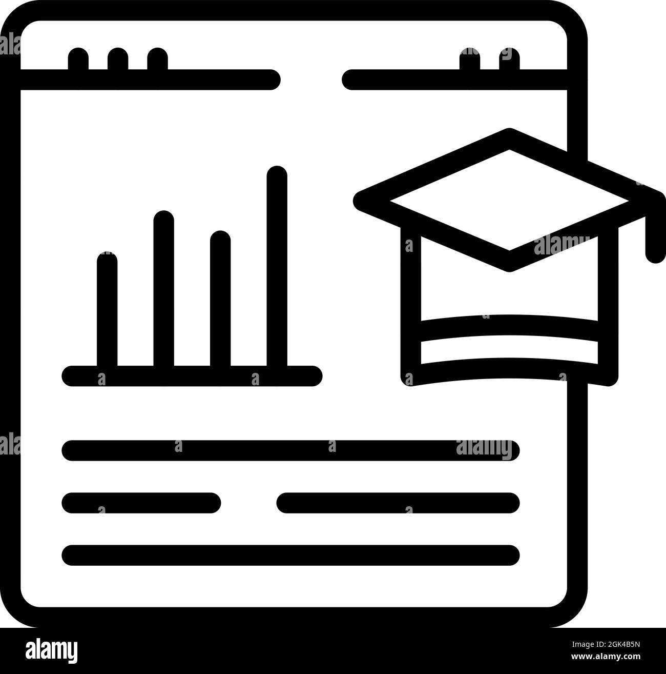 Web learning icon outline vector. Digital school. Student education ...