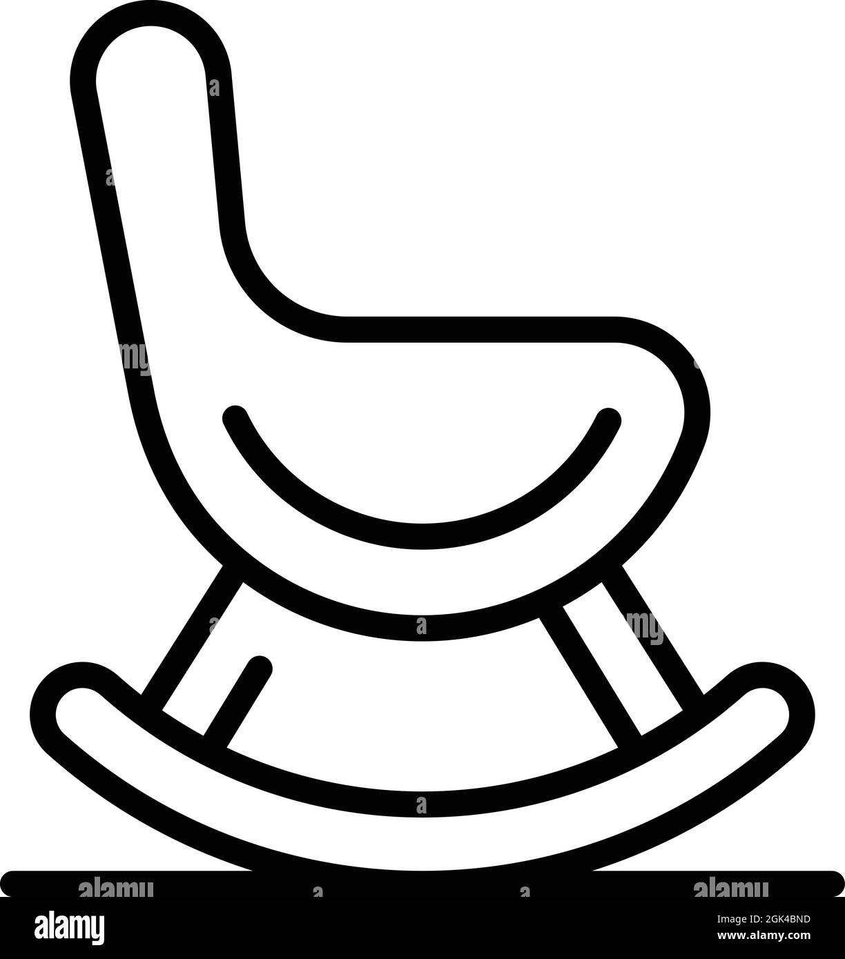 Kid rocking chair icon outline vector. Relax swing. Chair sitting Stock ...