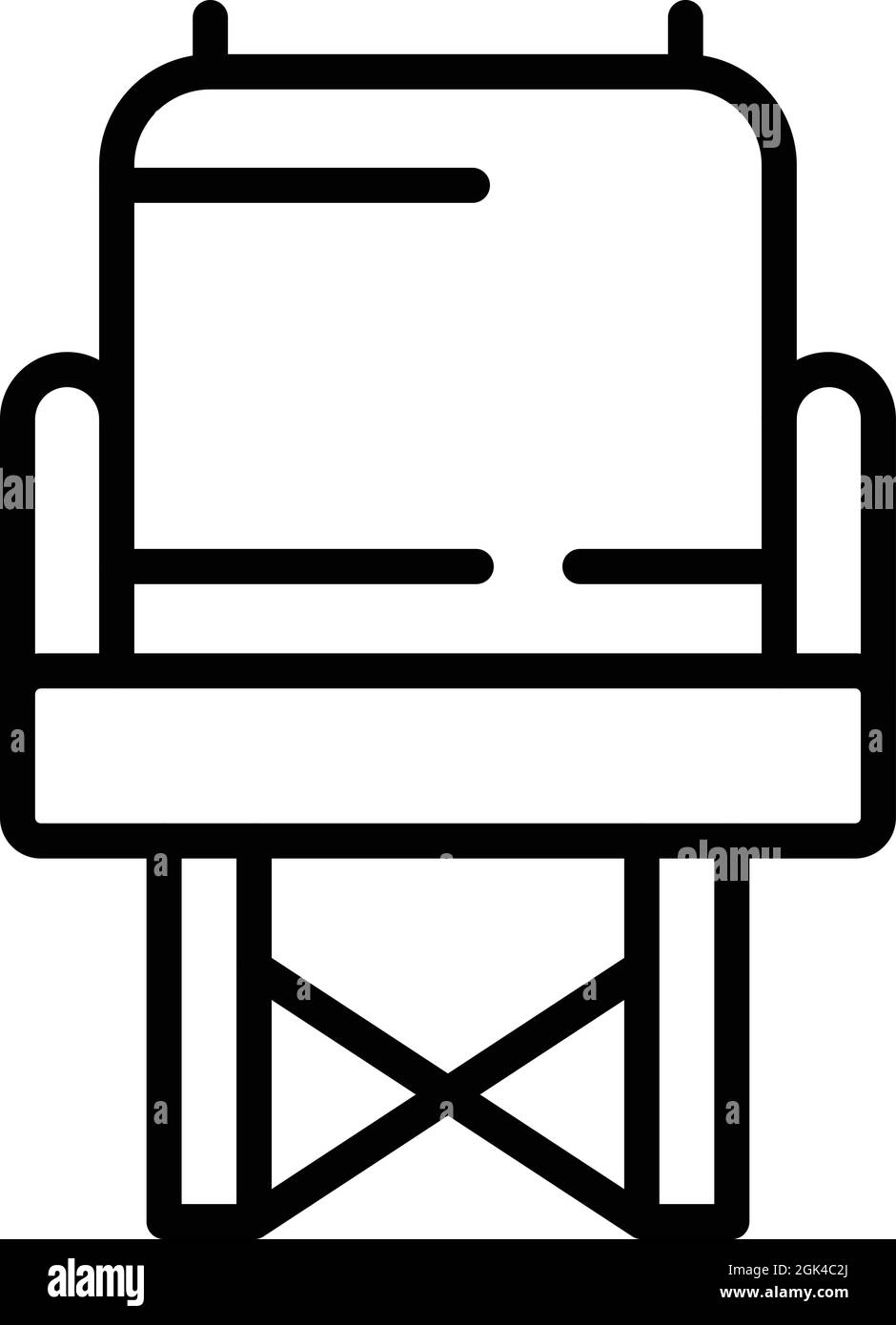 Fishing chair icon outline vector. Portable chair. Folding picnic Stock ...