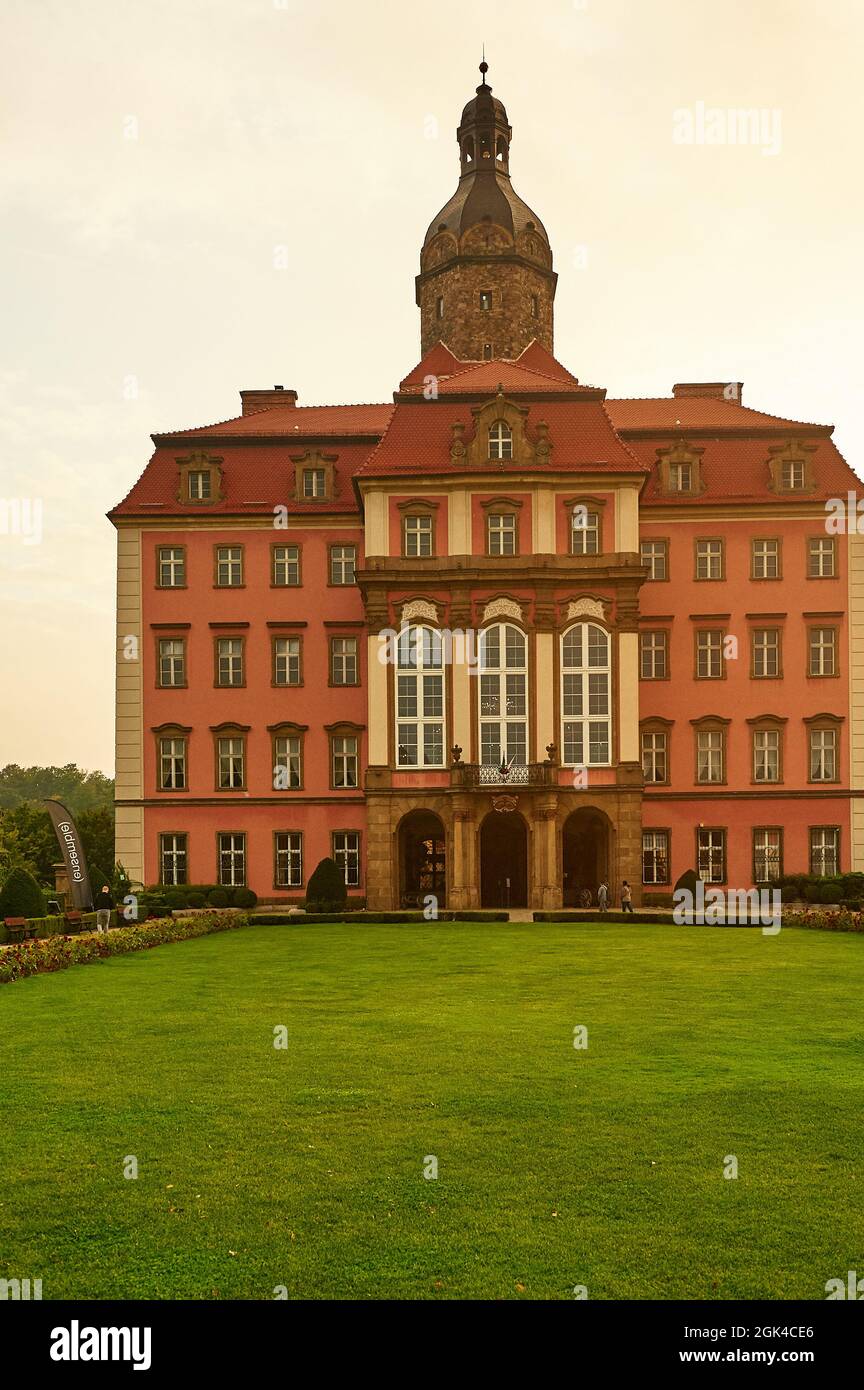 Façade of the Książ castle in Wałbrzych Stock Photo - Alamy