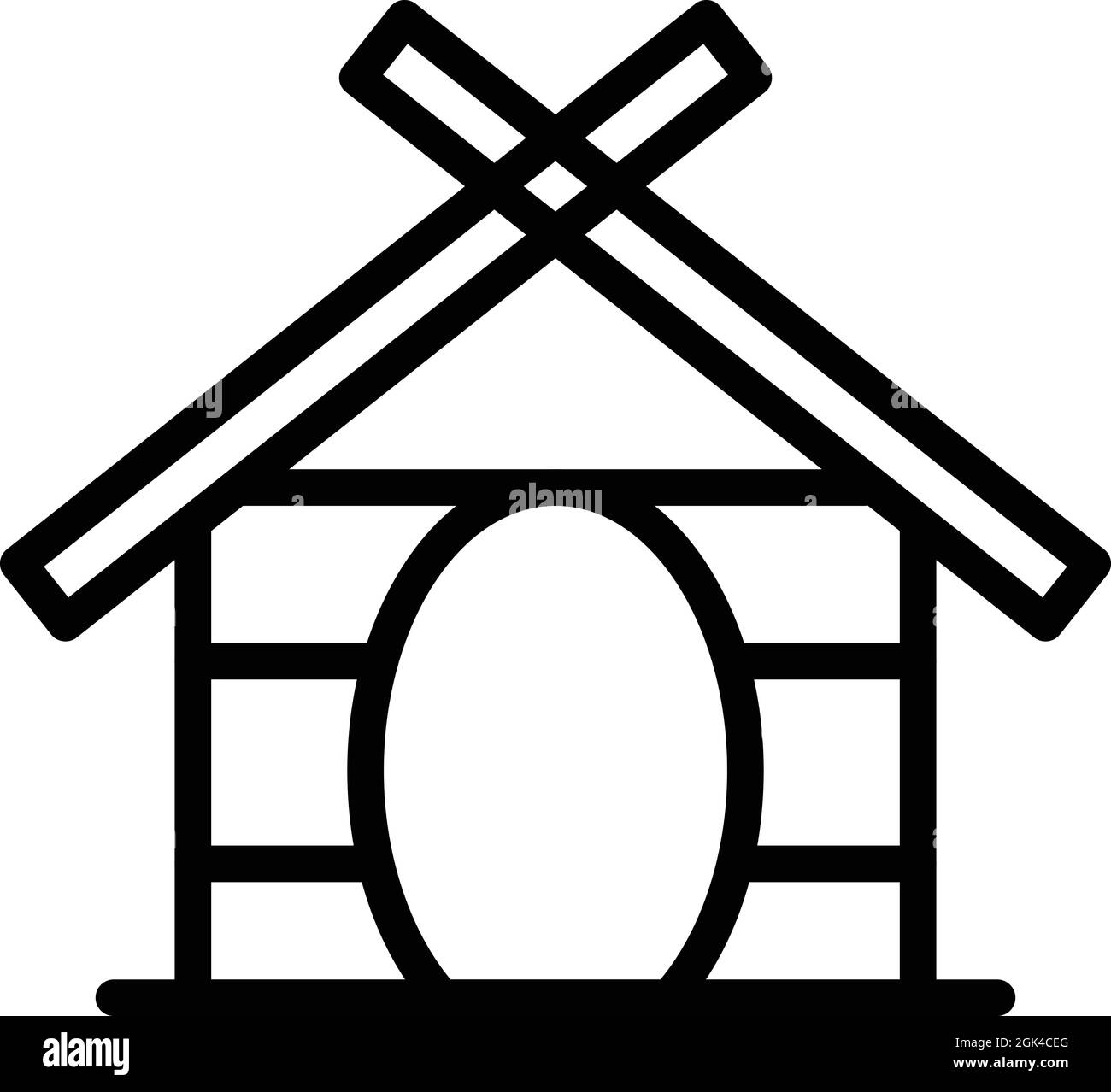 Grass roof cabin Cut Out Stock Images & Pictures - Alamy