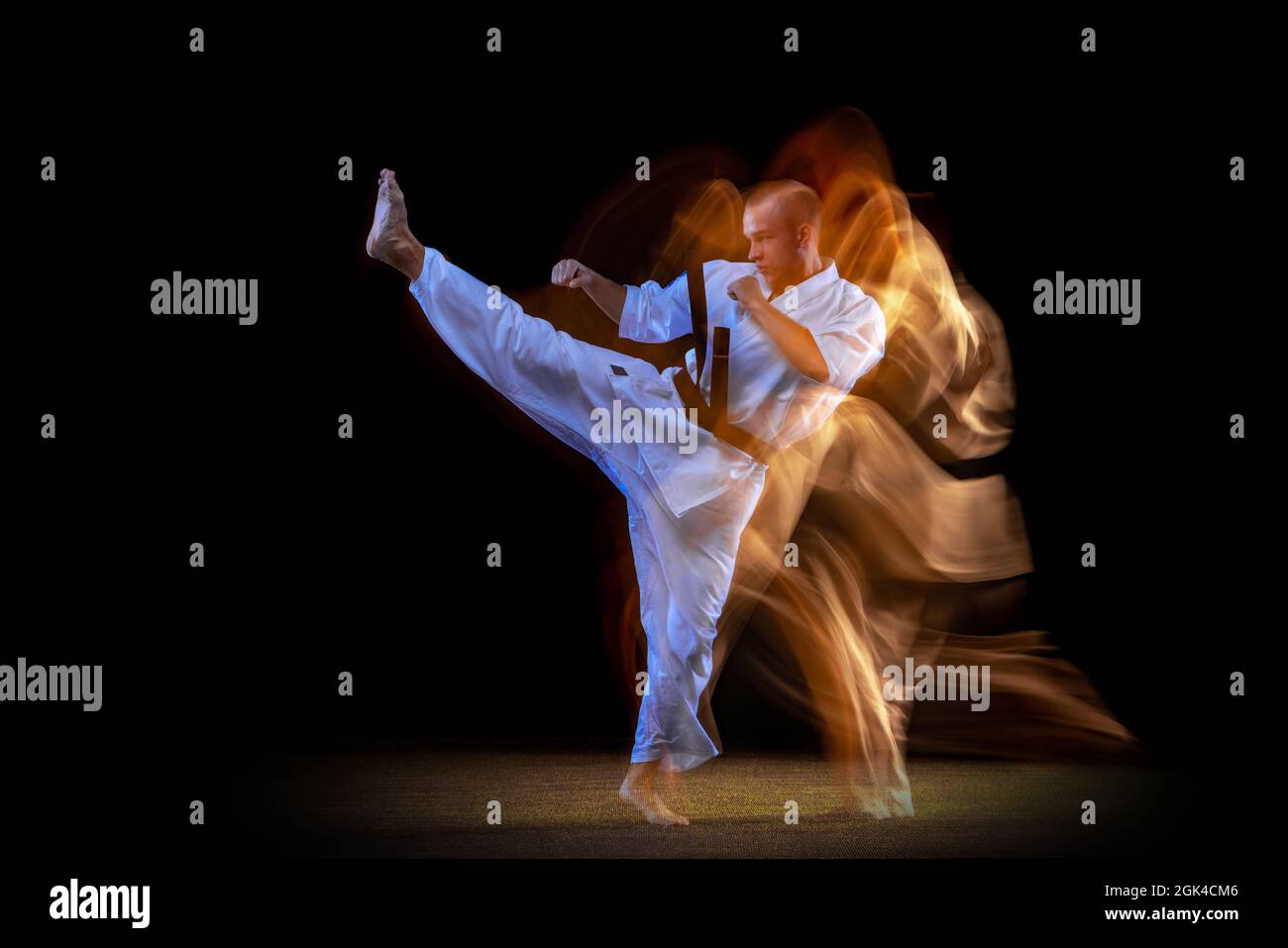 Active male practising karate hi-res stock photography and images - Alamy