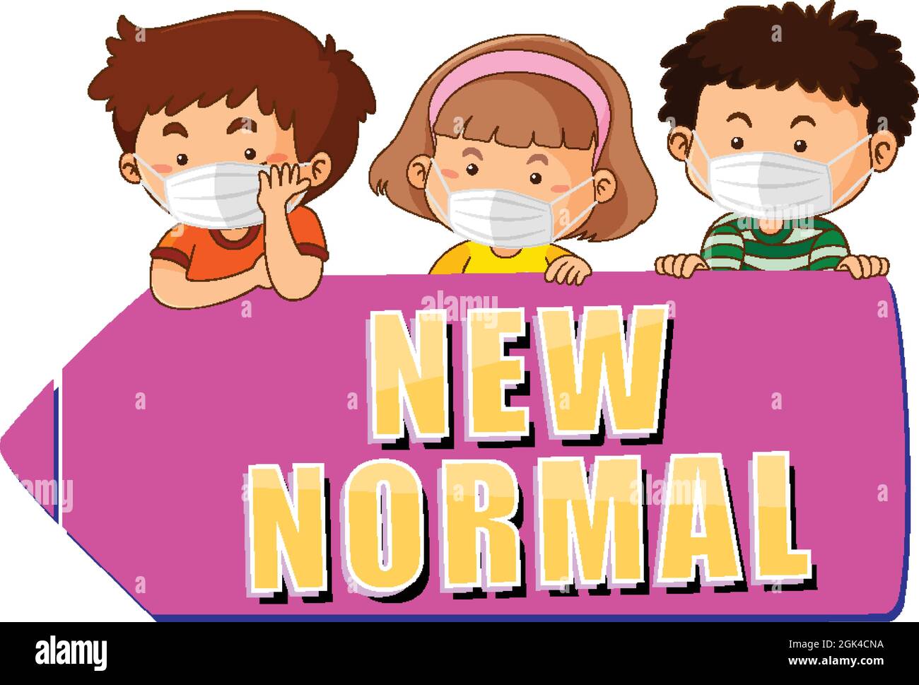 Children with mask Cut Out Stock Images & Pictures - Alamy