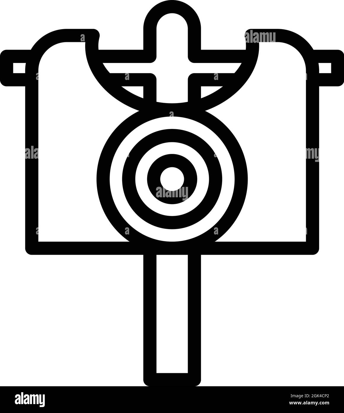 Archery board icon outline vector. Dart target. Bullseye target Stock ...