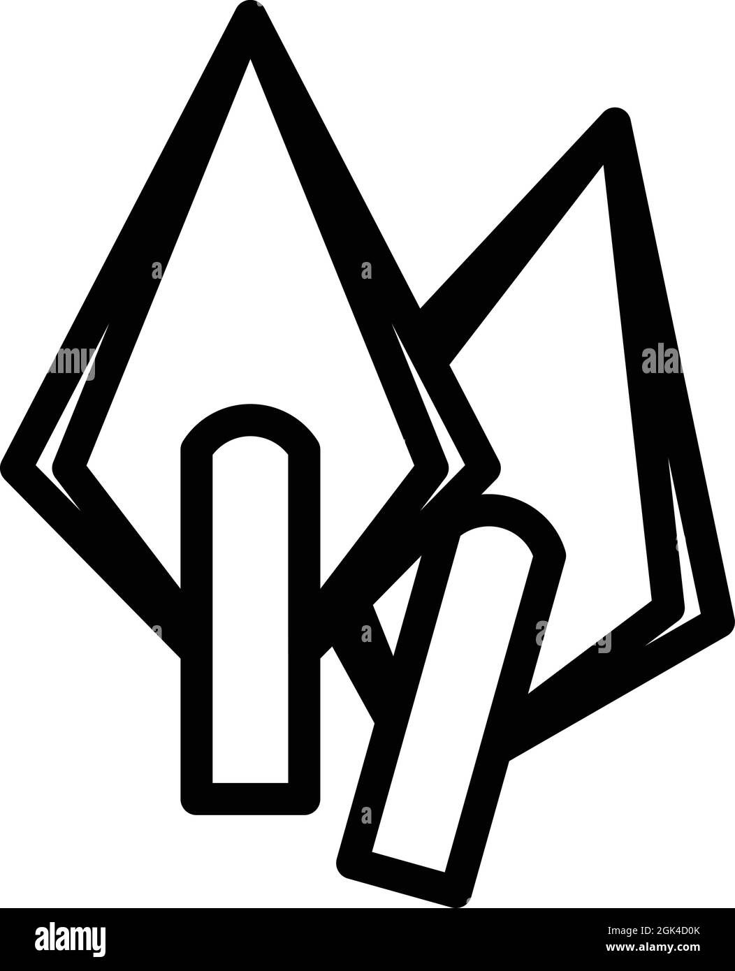 Arrowheads icon outline vector. Archer arrow. Bow target Stock Vector ...