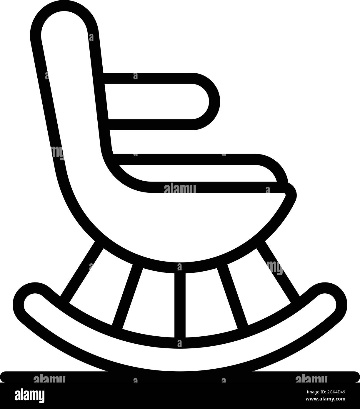 Rocking chair icon outline vector. Old relax. Wood swing Stock Vector ...