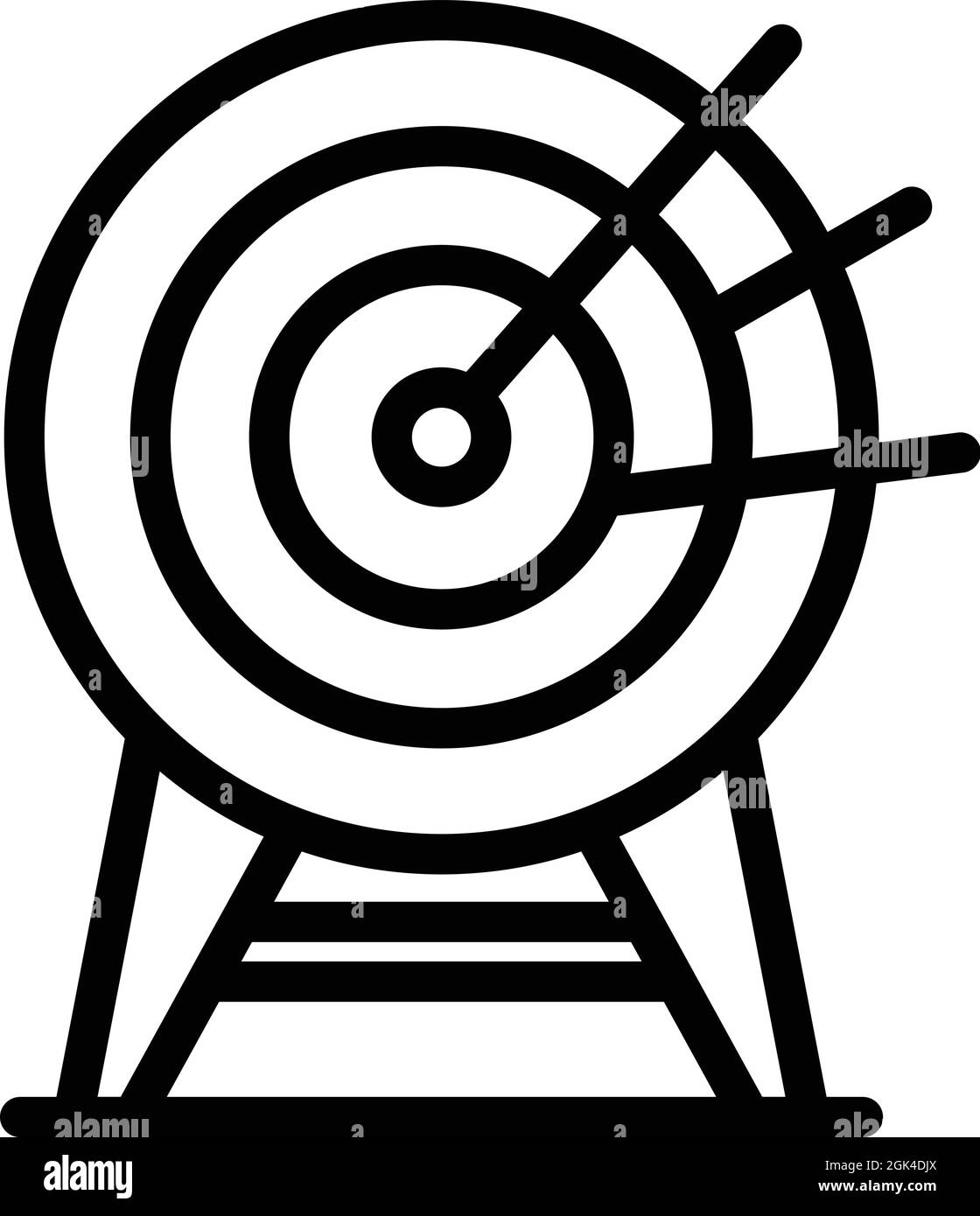 Archery bullseye icon outline vector. Dart target. Arrow target Stock ...