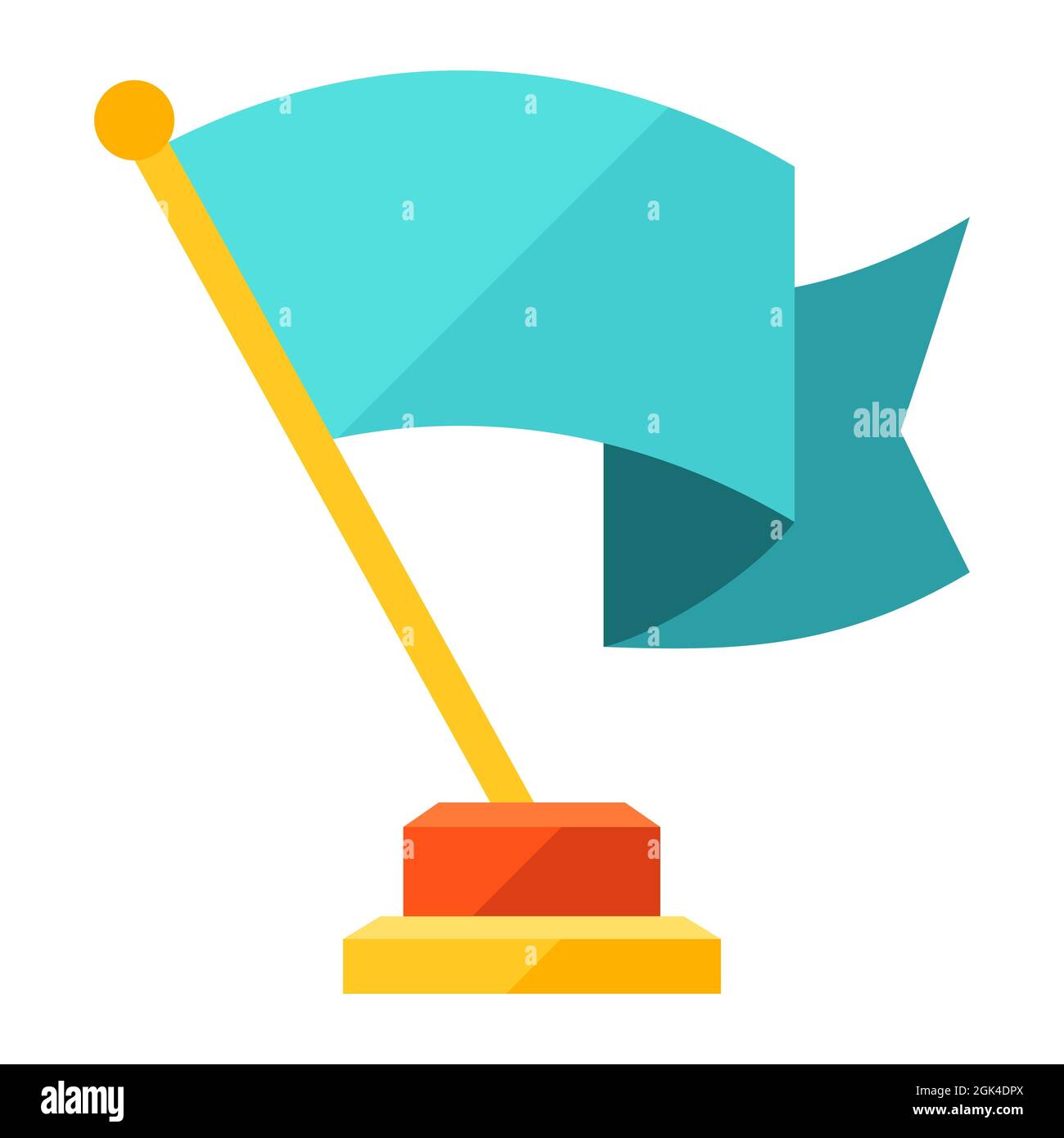 Illustration of flag. Award for sports or corporate competitions Stock ...