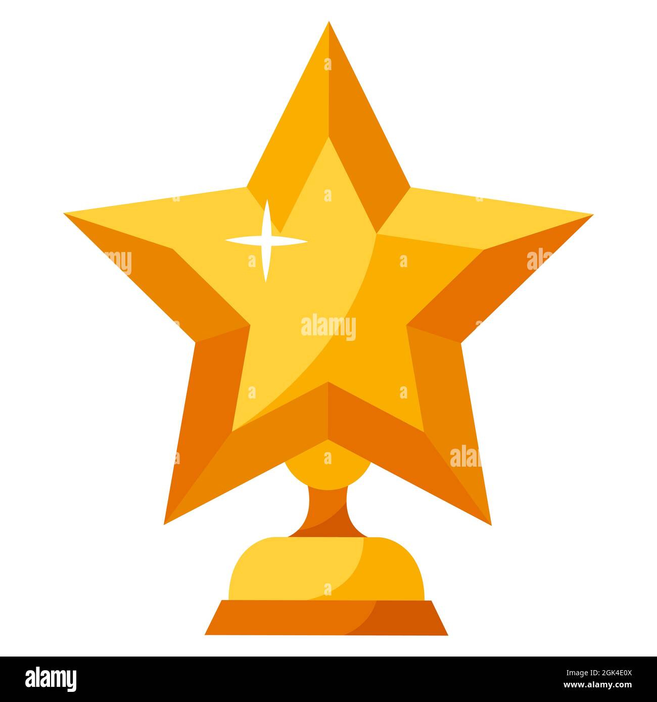 Illustration of gold star. Award for sports or corporate competitions ...