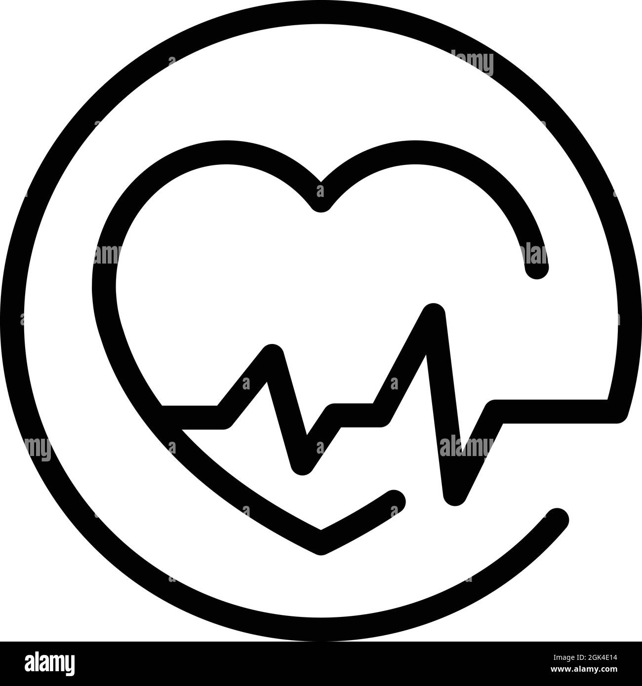 Heart pulse icon outline vector. Rate monitor. Beat ekg Stock Vector ...