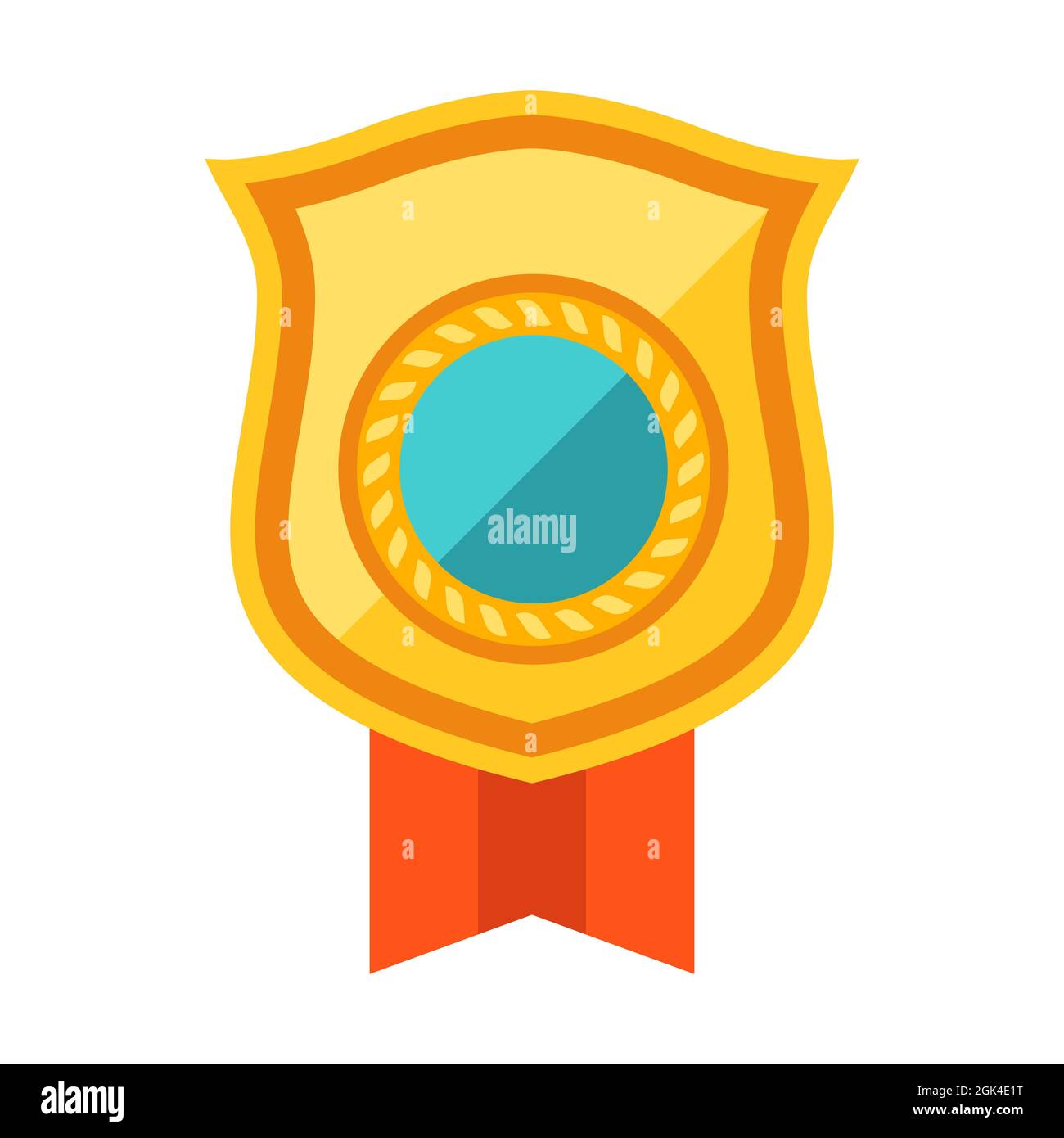 Illustration of gold shield. Award for sports or corporate competitions ...
