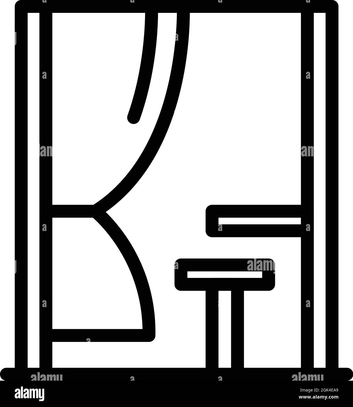 Voting booth icon outline vector. Election vote. People ballot Stock ...