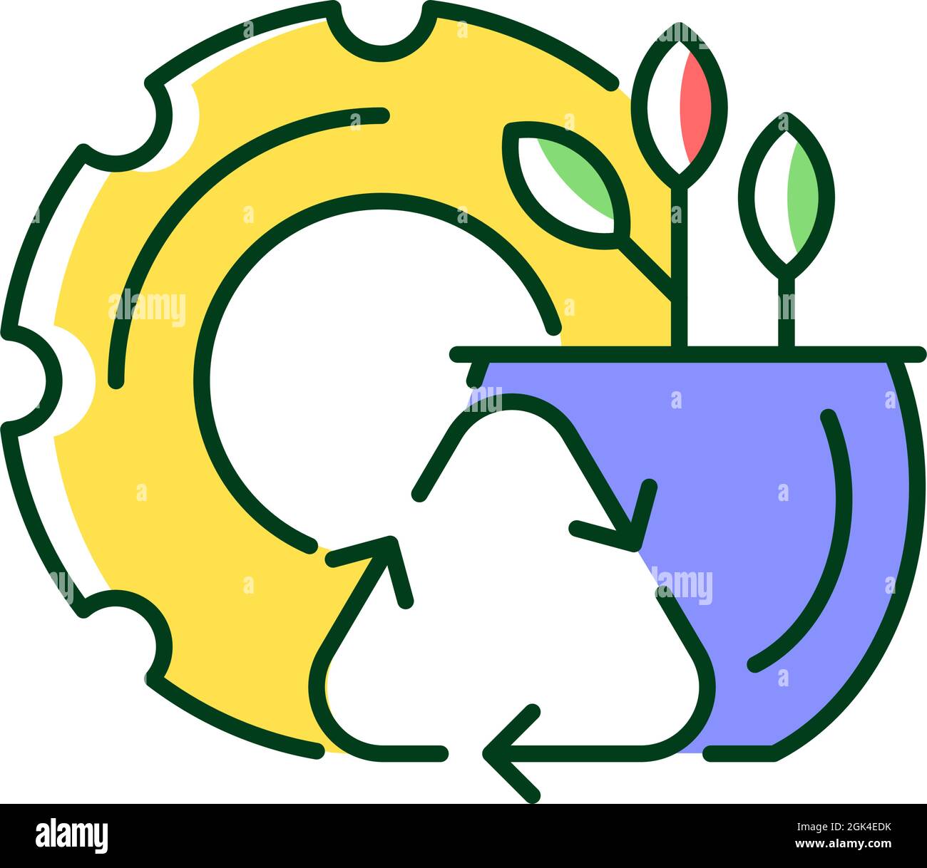Recycled rubber planters RGB color icon Stock Vector Image & Art - Alamy