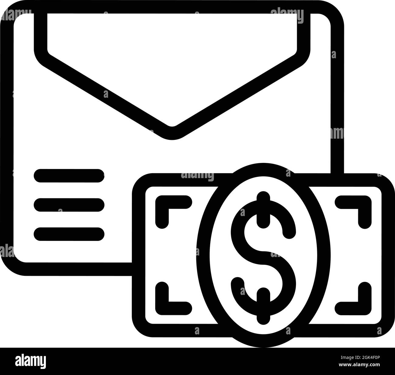 Voting money icon outline vector. Vote team. Election member Stock ...