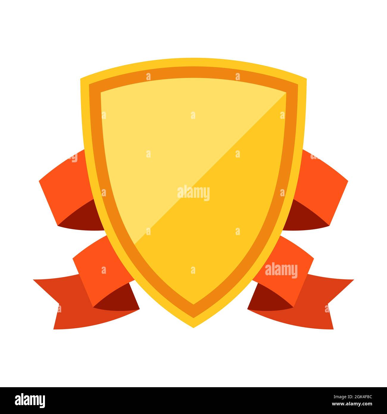 Illustration of gold shield. Award for sports or corporate competitions ...