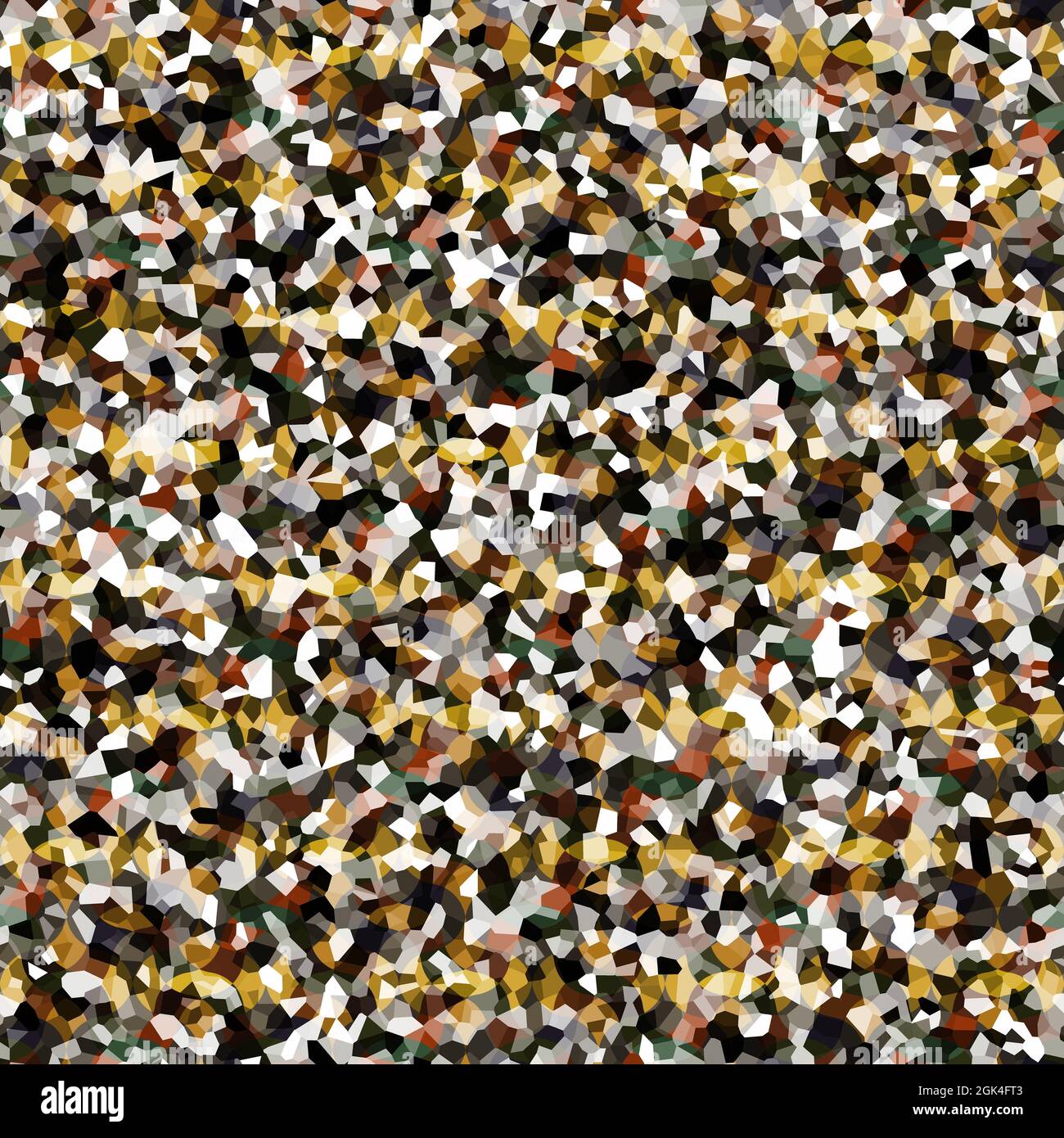 Chaotic multicolored composition of small irregular dots in a brown ...