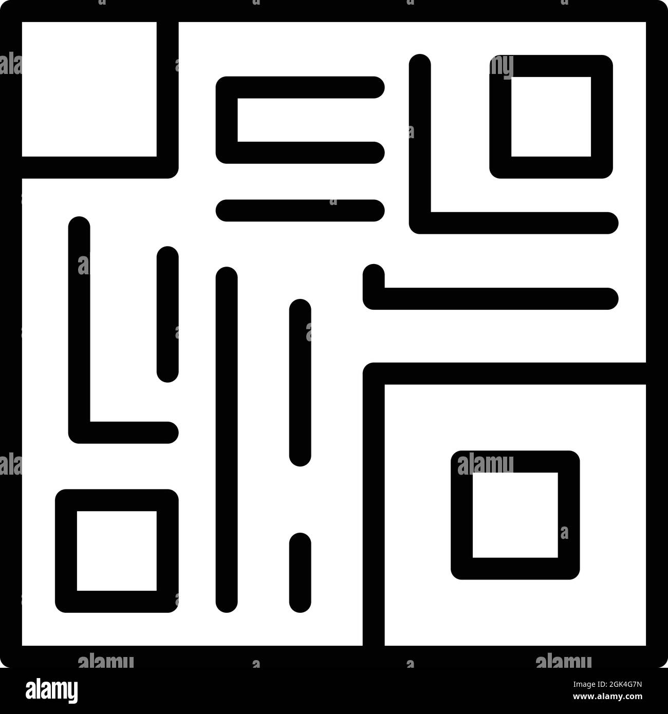 Qr code icon outline vector. Phone scan. Digital scanner Stock Vector ...