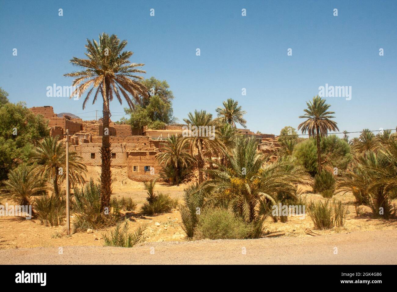 Village of Asni in the foothills of the Atlas mountains in Morocco ...