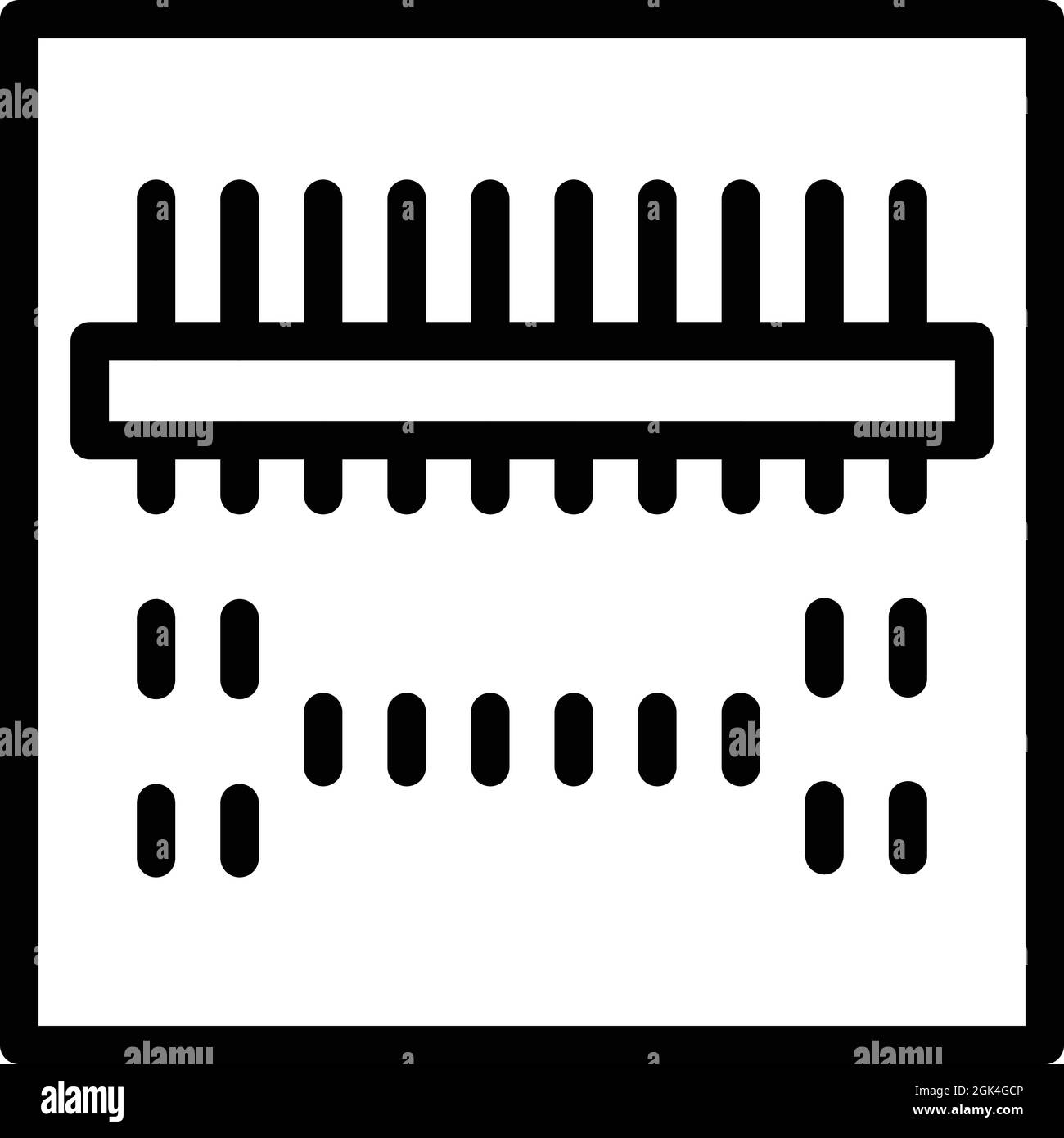 Qr Reader Icon Outline Vector Code Scan Bar Scanner Stock Vector