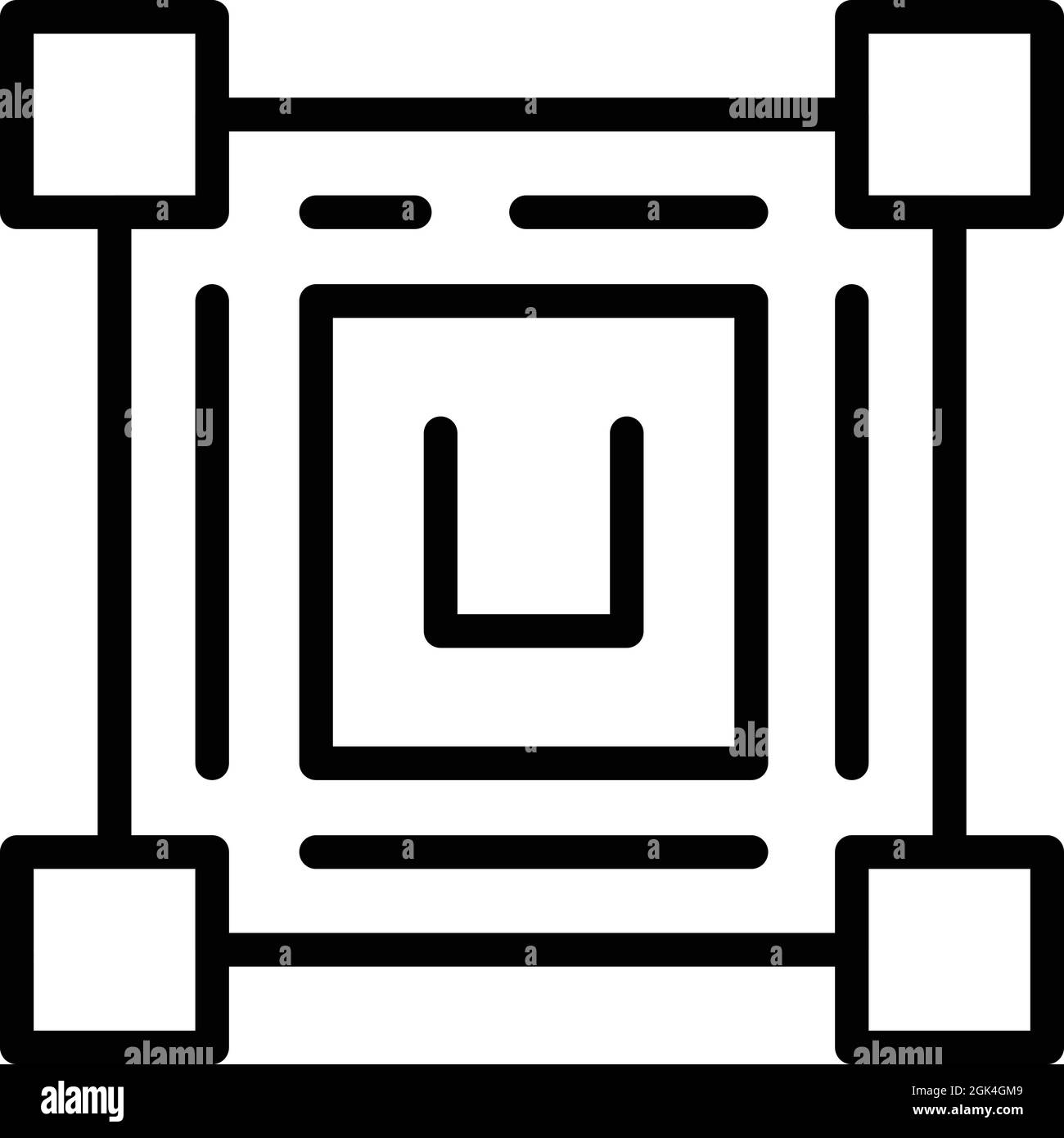 Qr scanning icon outline vector. Scan code. Phone scanner Stock Vector ...