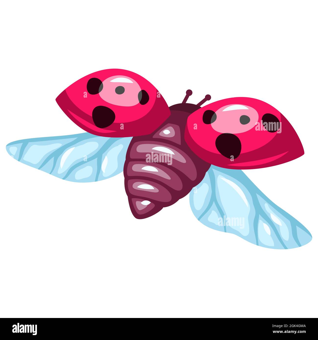 Illustration of colorful beautiful ladybug. Stylized insect Stock ...