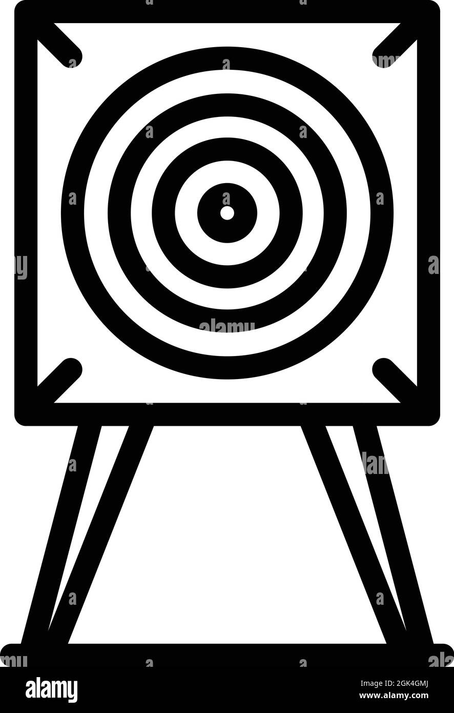 Target board icon outline vector. Arrow aim. Dart goal Stock Vector ...
