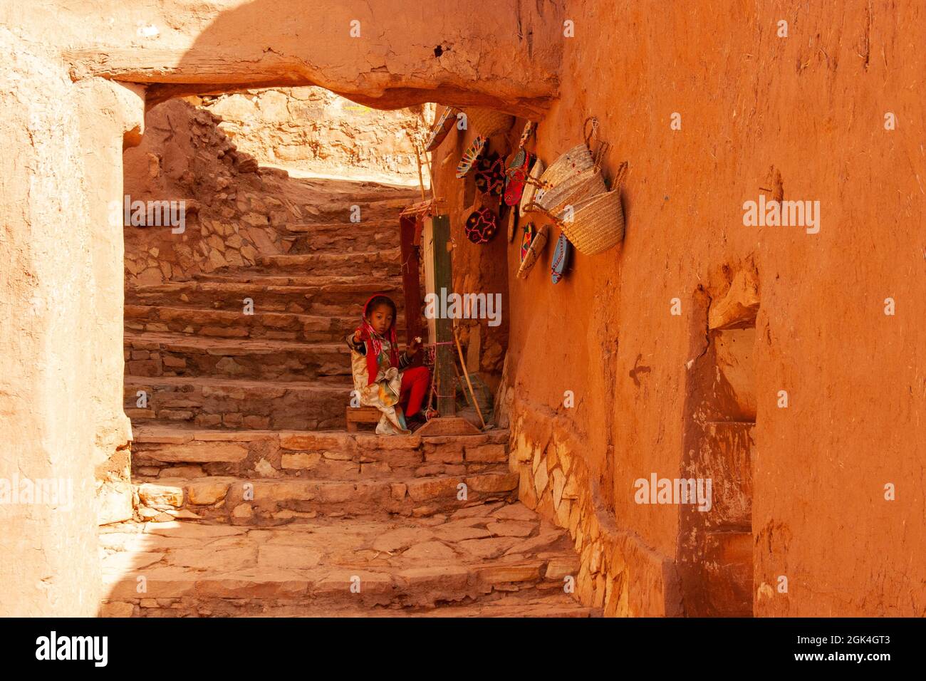 Village of Asni in the foothills of the Atlas mountains in Morocco ...