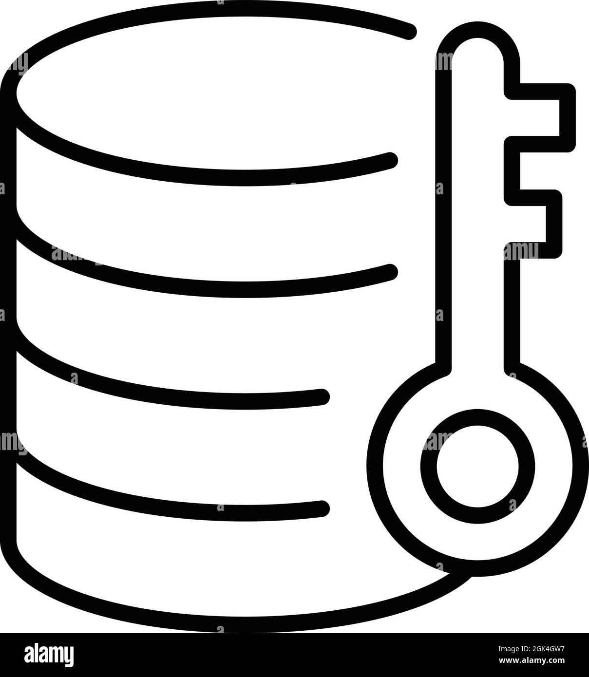 Key data icon outline vector. Safety password. Safety lock Stock Vector ...