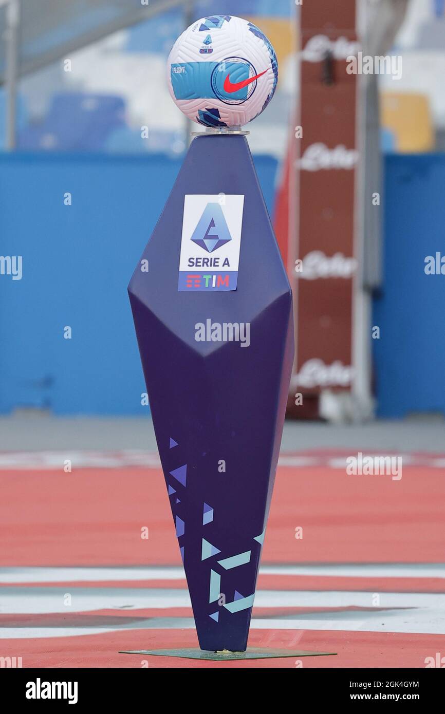 Napoli, Italia. 11th Sep, 2021. The official Serie A ball put over a ...