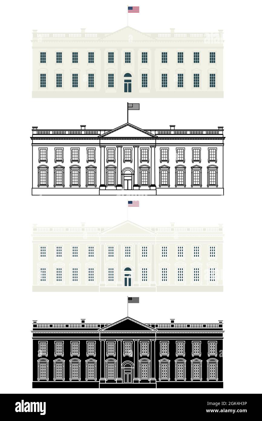 White House illustration facade, USA Stock Vector Image & Art - Alamy