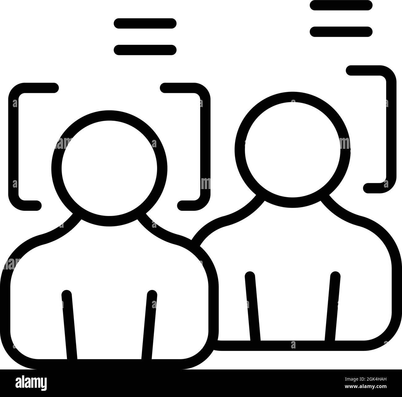 Human privacy icon outline vector. Safety access. Protect user Stock ...